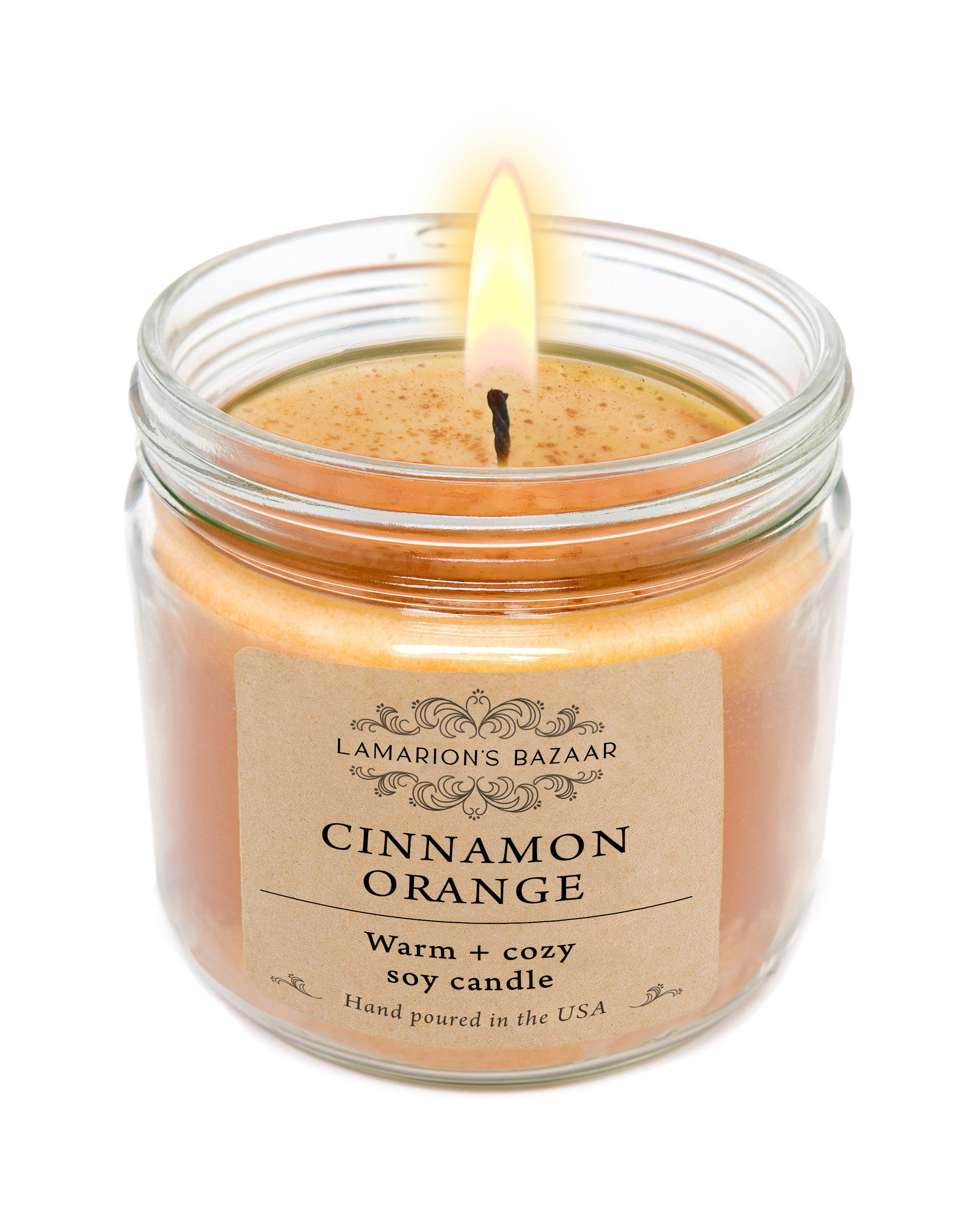 LAMARION'S BAZAAR Cinnamon & Blood Orange Scented Soy Candle | Wayfair