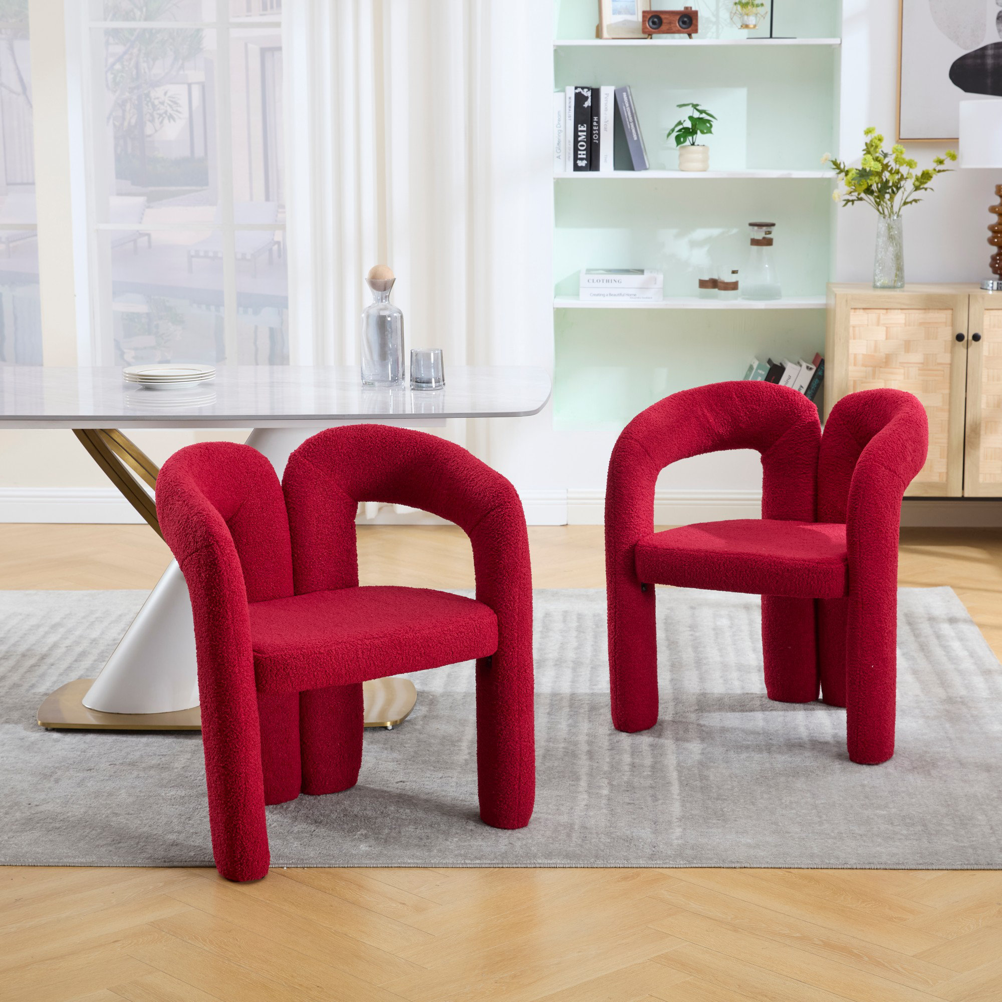 Ivy Bronx Contemporary Designed Upholstered Accent Set of 2 | Wayfair