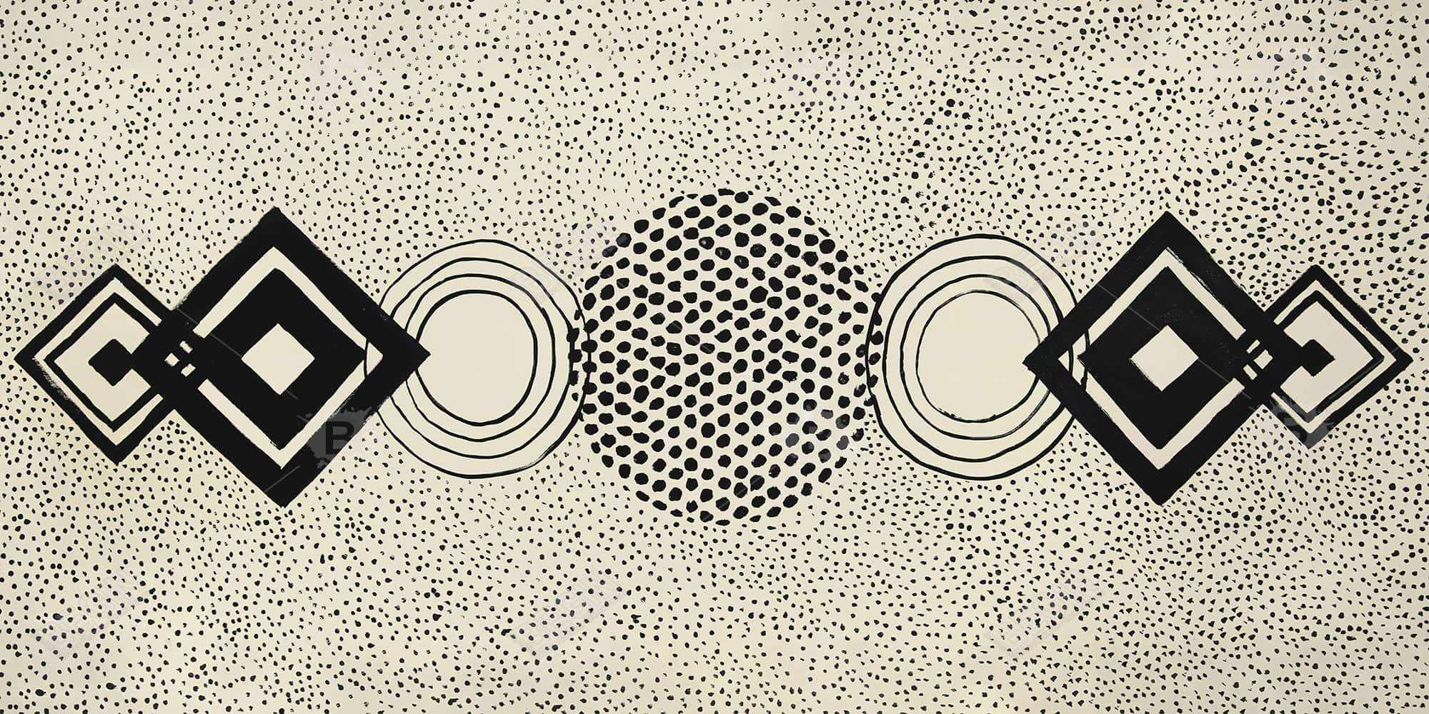 Begin Edition International Inc. Dotted shapes - 15.75"x31.50" Desk mat ...
