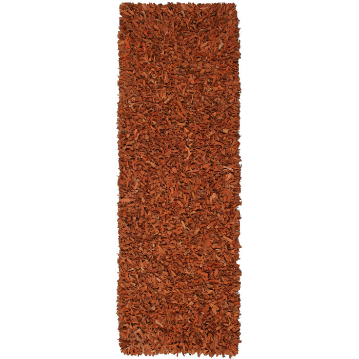 Ebern Designs Baum Handmade Copper Leather Shag Area Rug & Reviews ...