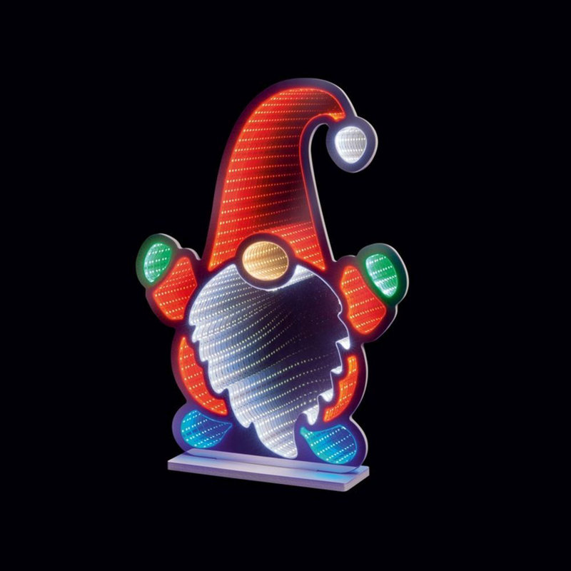 The Seasonal Aisle Christmas Christmas Gonk Gnome Infinity Mirror 60Cm ...