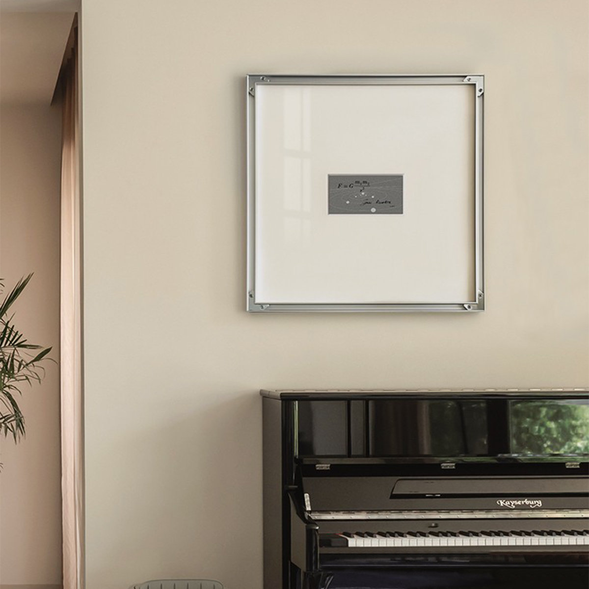 Stylish Home Interiors White + Silver Manufactured Wood + Canvas ...