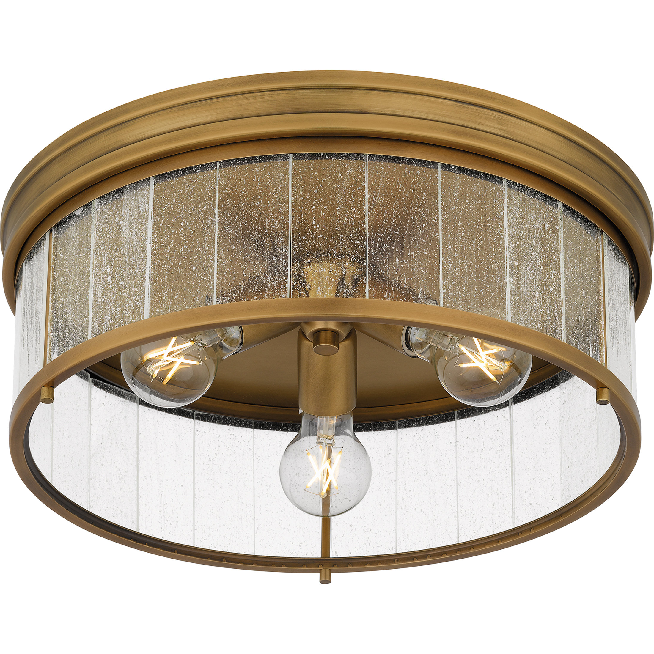 Breakwater Bay Adaiah 3-Light Weathered Brass Flush Mount - Wayfair Canada