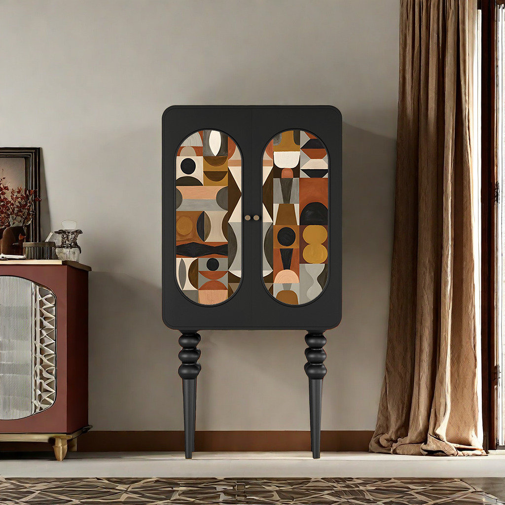 Atta Avenue Italian Retro Accent Cabinet Solid Wood Accent Cabinet ...