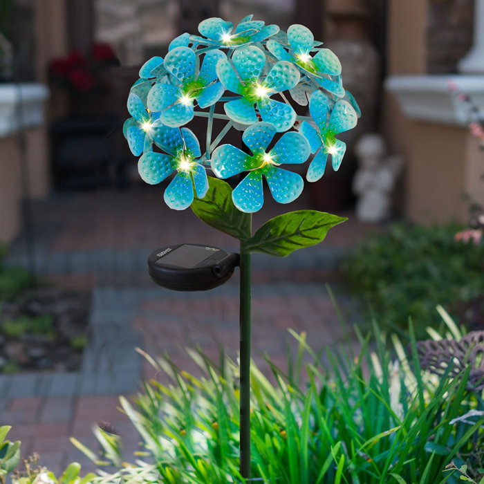 Touch of ECO Solar Powered LED Metal Flower Garden Stake Light ...