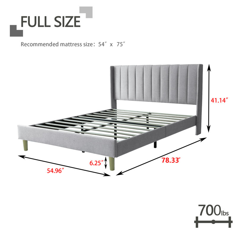 Latitude Run® Upholstered Platform Bed "& Reviews" | Wayfair