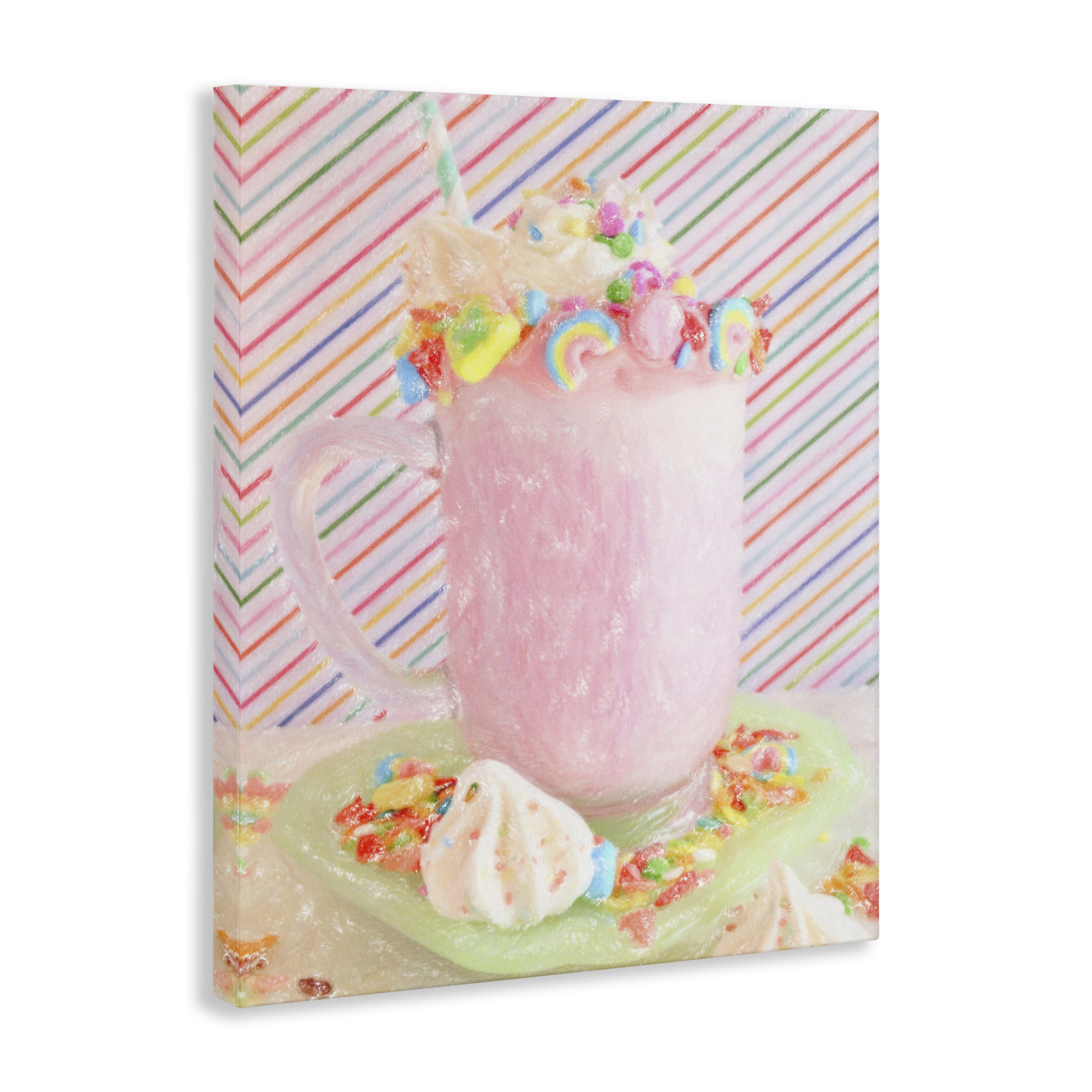 Ebern Designs Sweet Dreams Milkshake Canvas Wall Art by Graffi*tee ...