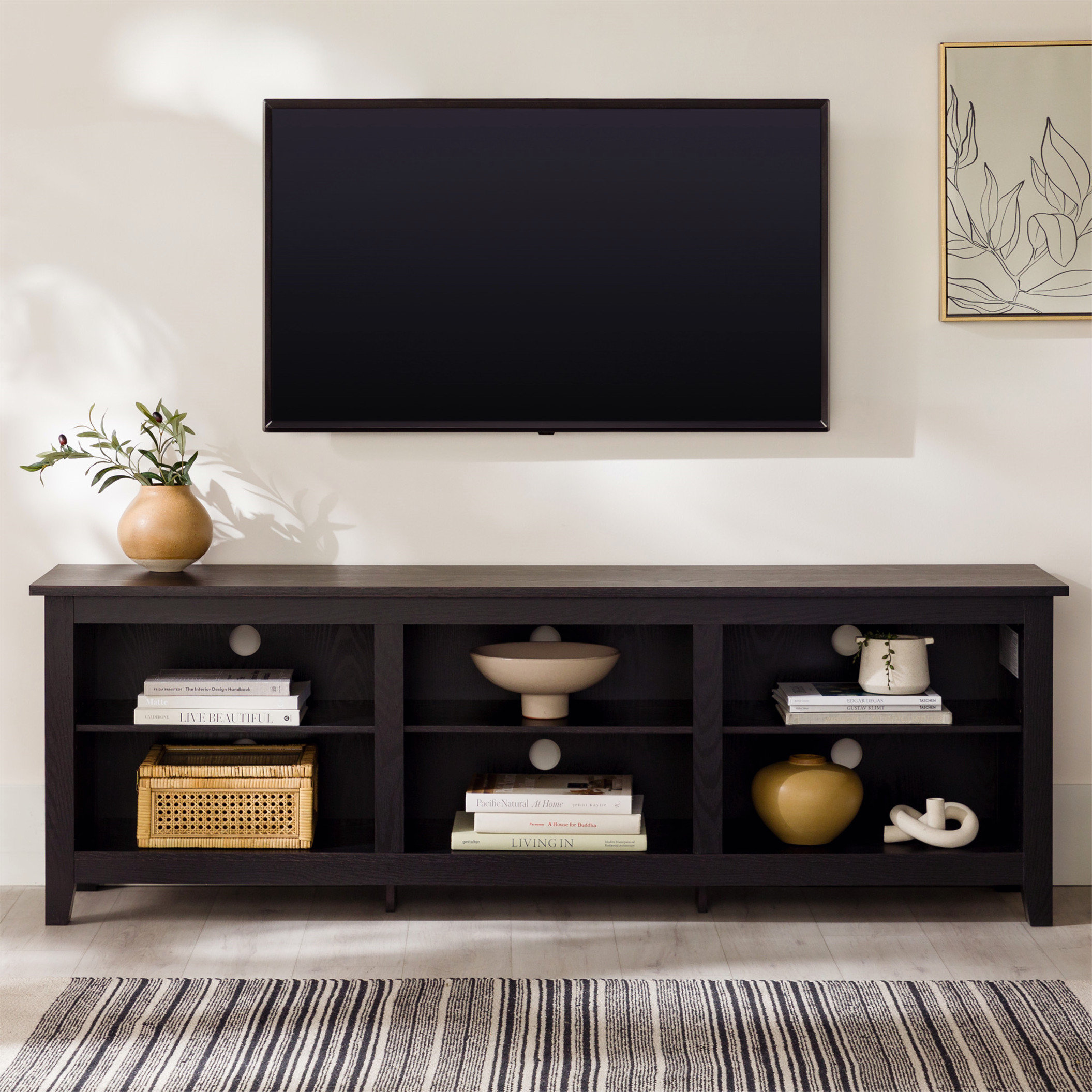 Red Barrel Studio® Versatile Modern Transitional TV Stand with Open ...