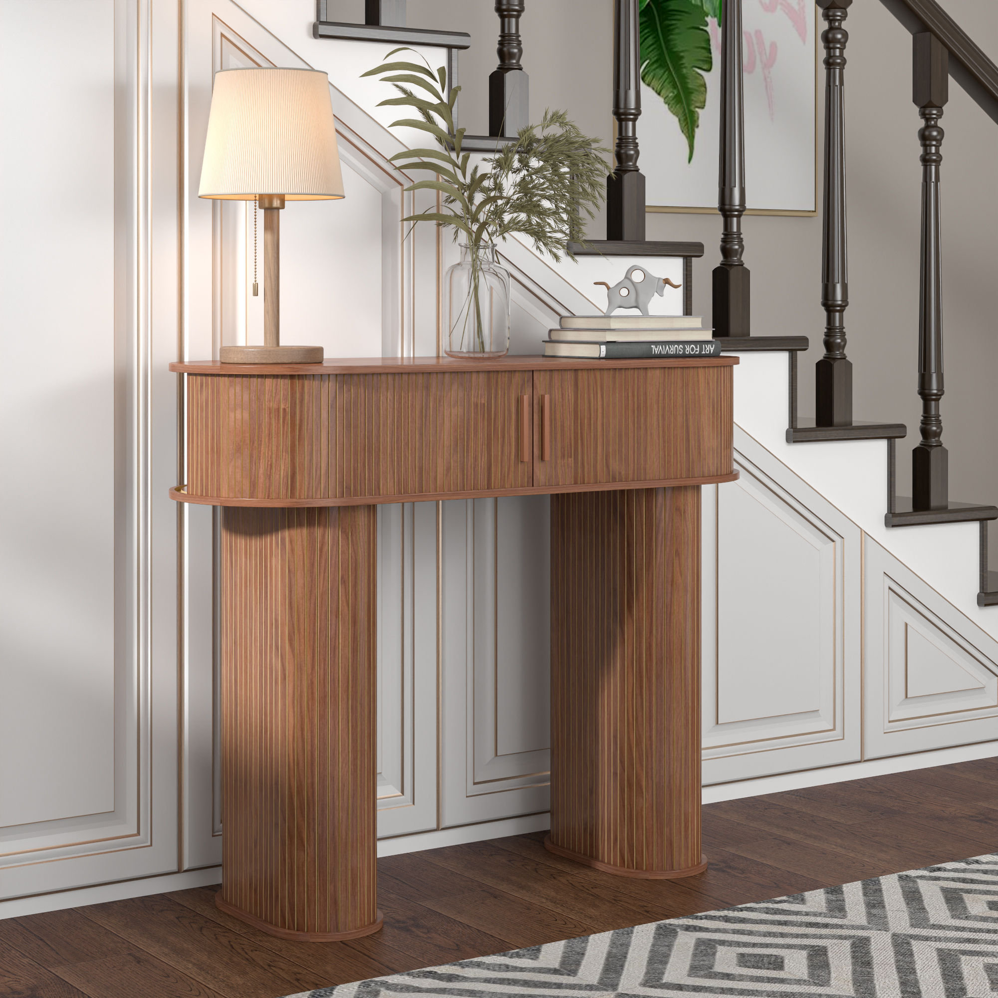 Ivy Bronx 39.37'' Console Table, Mid Century Modern Accent Tables for ...