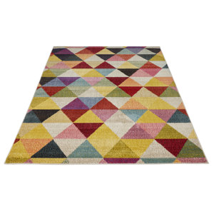 Concept Looms Green/Yellow/Pink Rug | Wayfair.co.uk