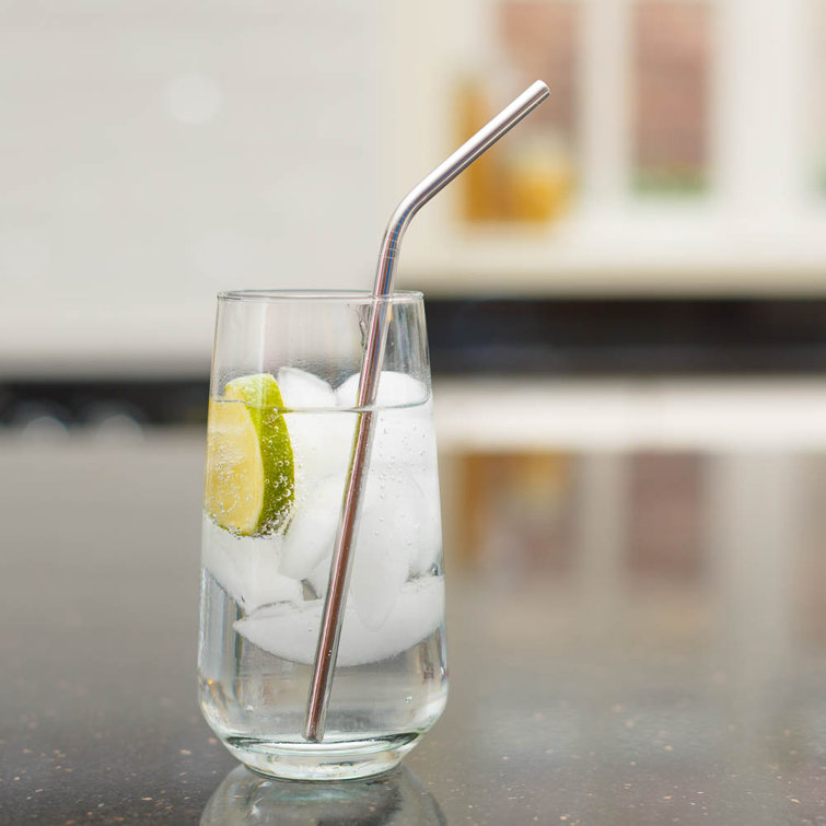 Echo Three Metal Straws Silver (Set Of 4) | Wayfair.co.uk