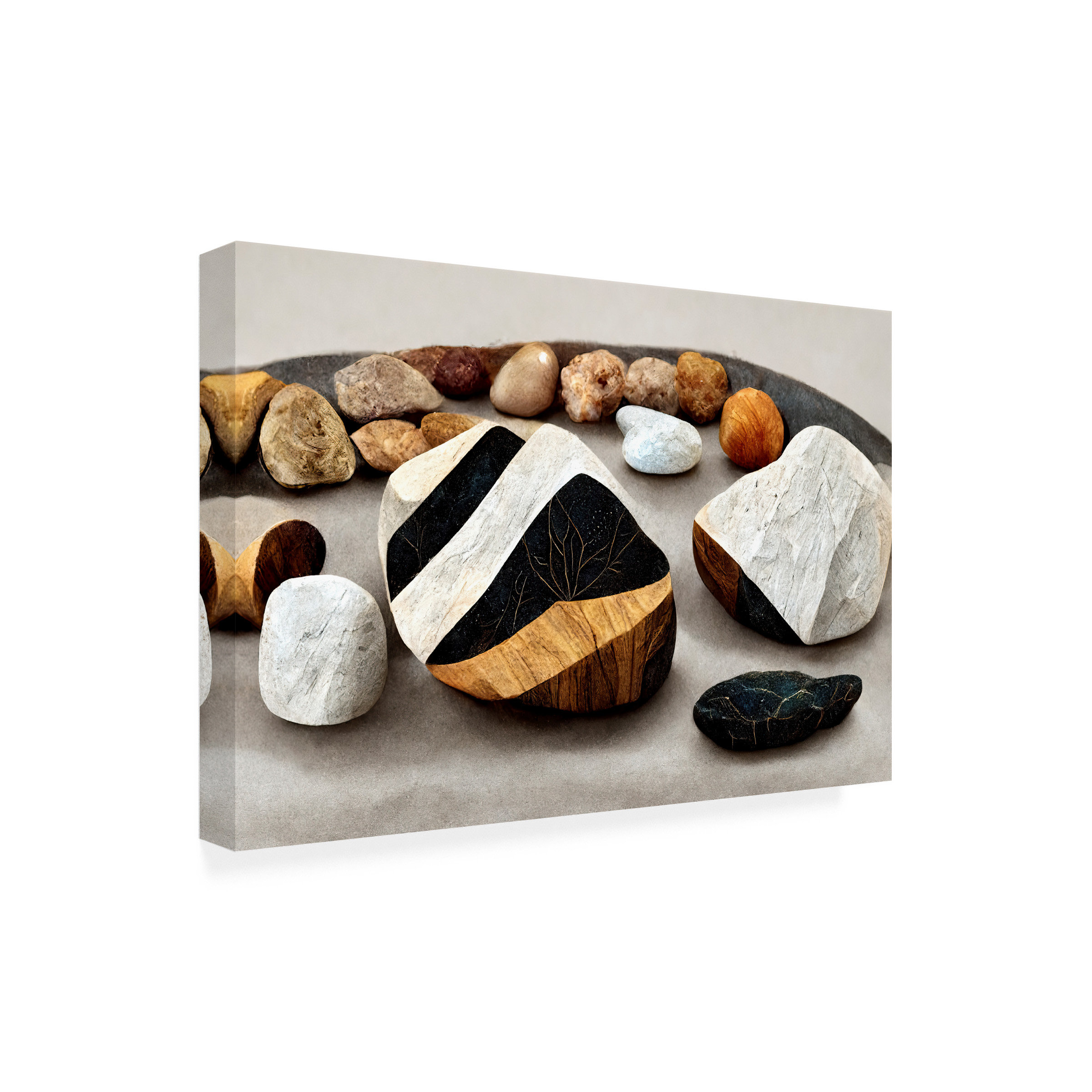 Ebern Designs Beverlyn Stone Collection On Canvas by X1 Brand Print ...