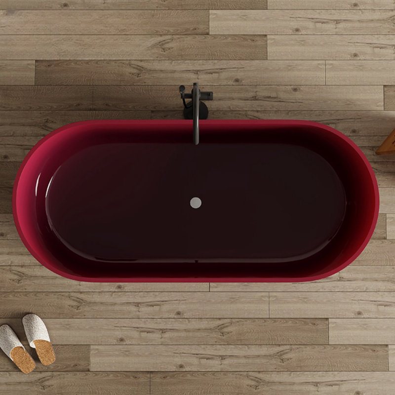 moonlight design Modern Creative Red Oval Bathtub | Wayfair
