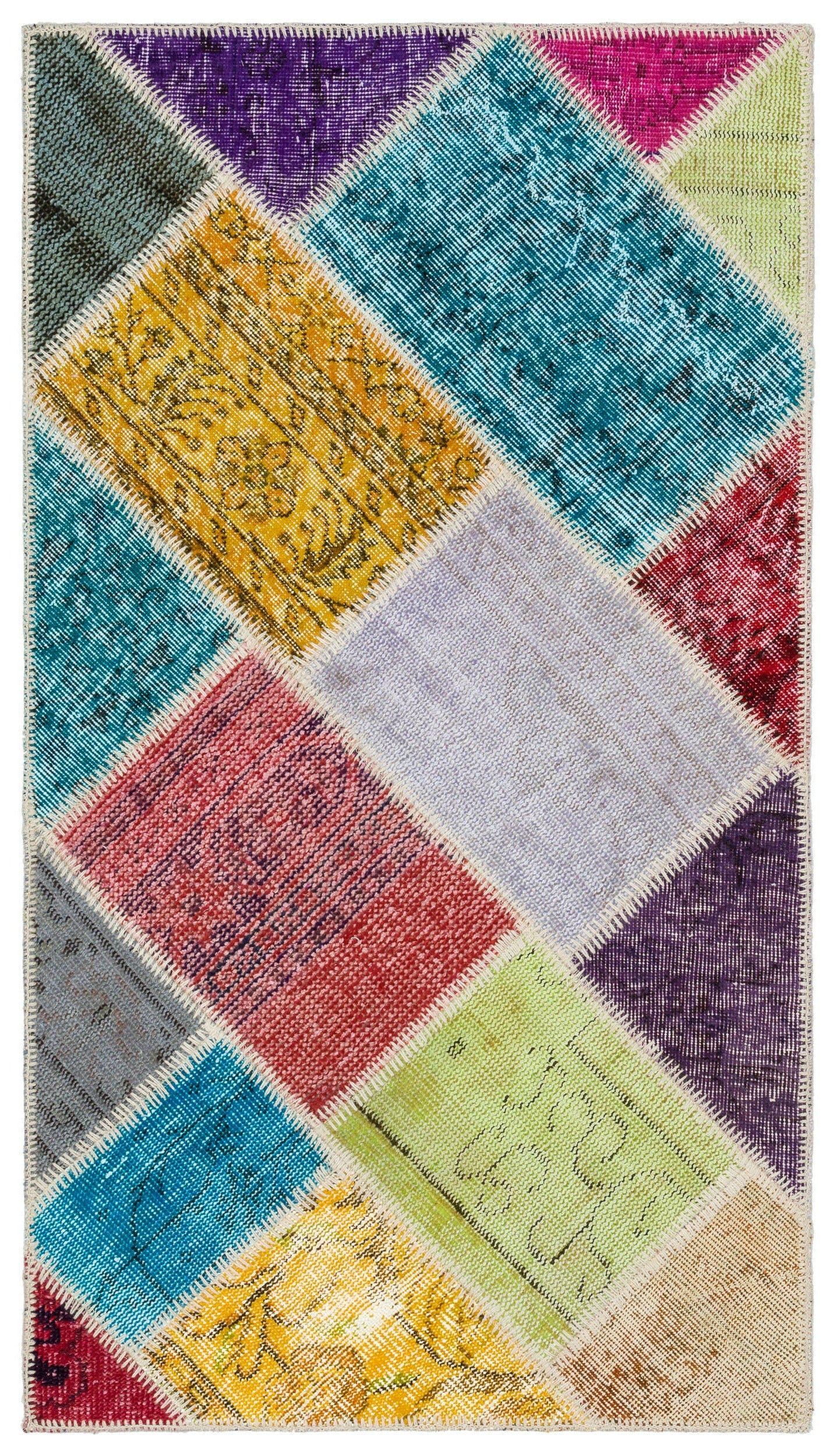 Lofy Iskece Beige Patchwork Wool Handmade Area Rug - Wayfair Canada