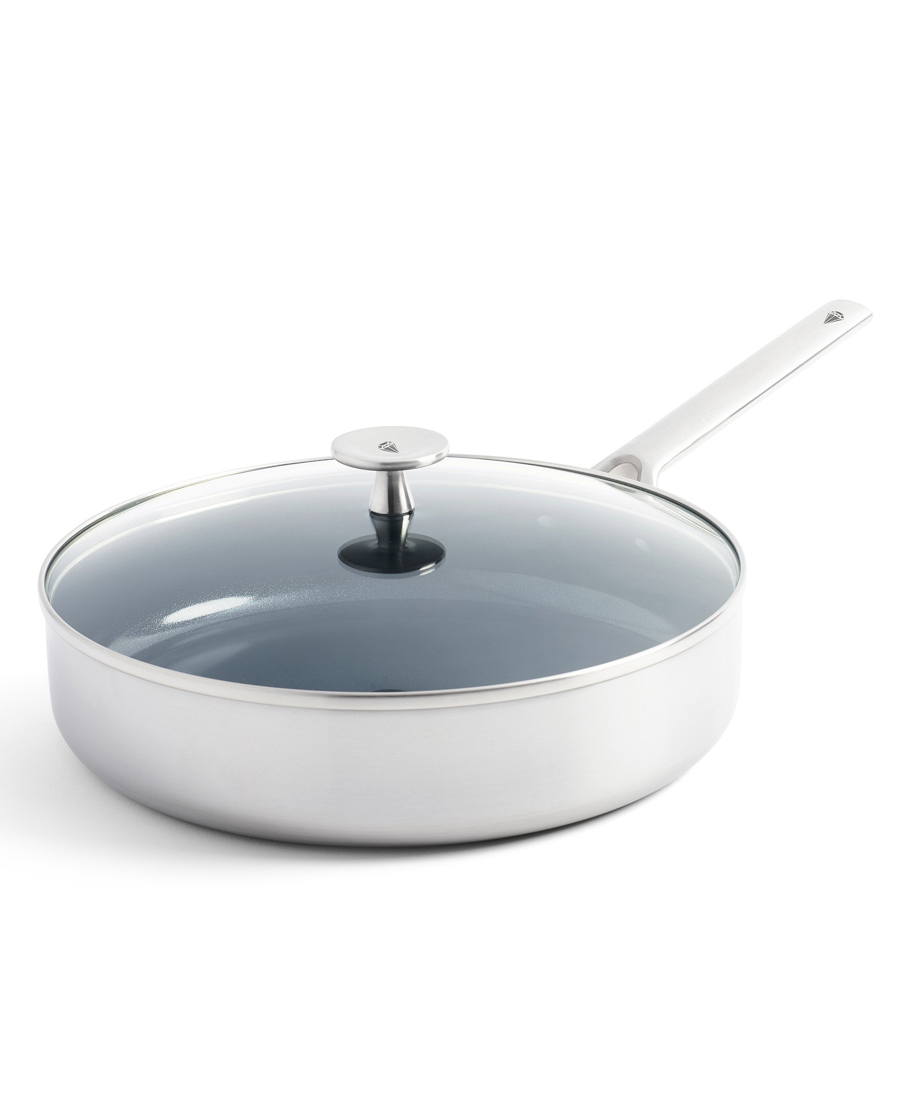 Blue Diamond Cookware Tri-Ply Stainless Steel Ceramic Nonstick, 3.75QT ...