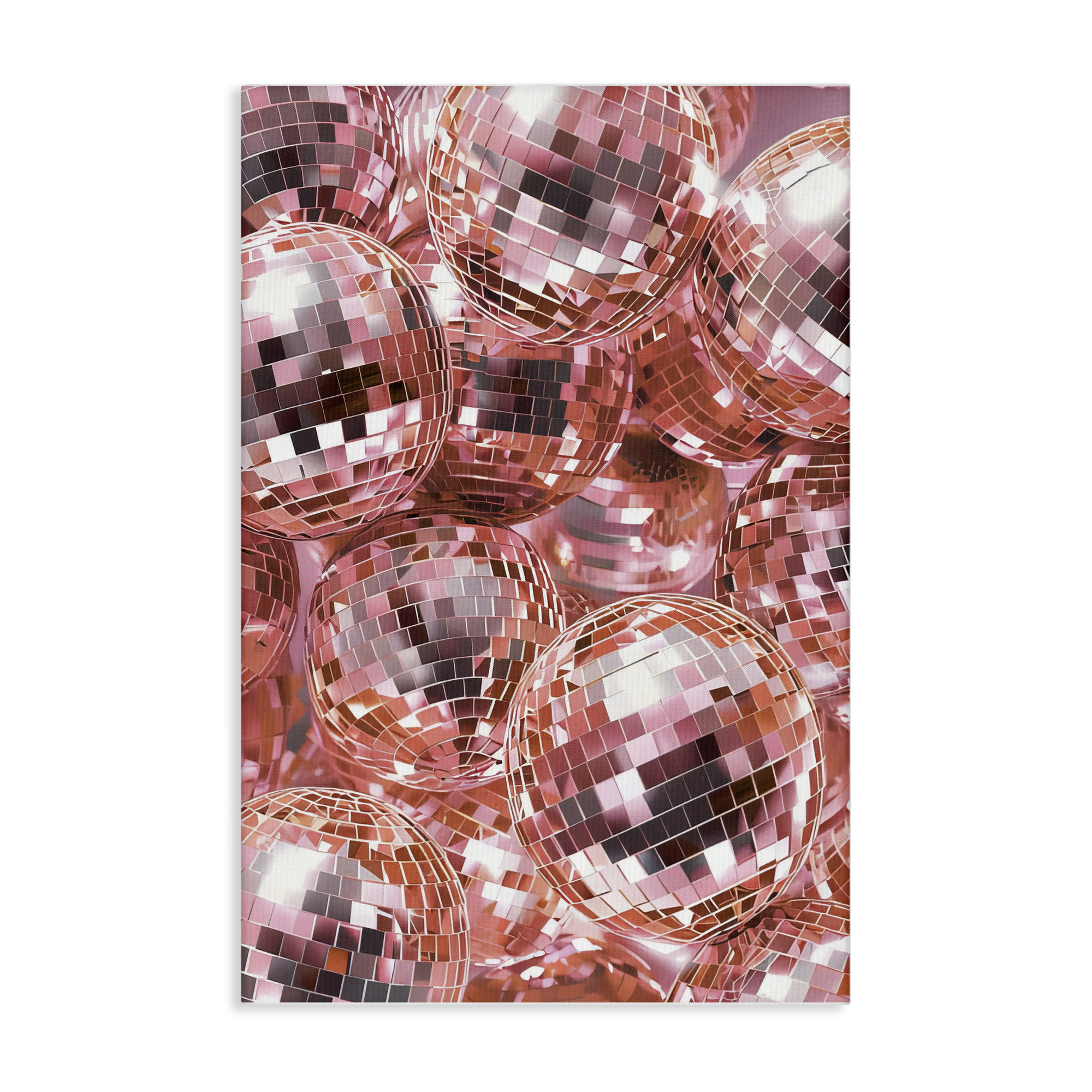 Mercer41 Pink Disco Ball Pile Canvas, design by LSR Design Studio ...