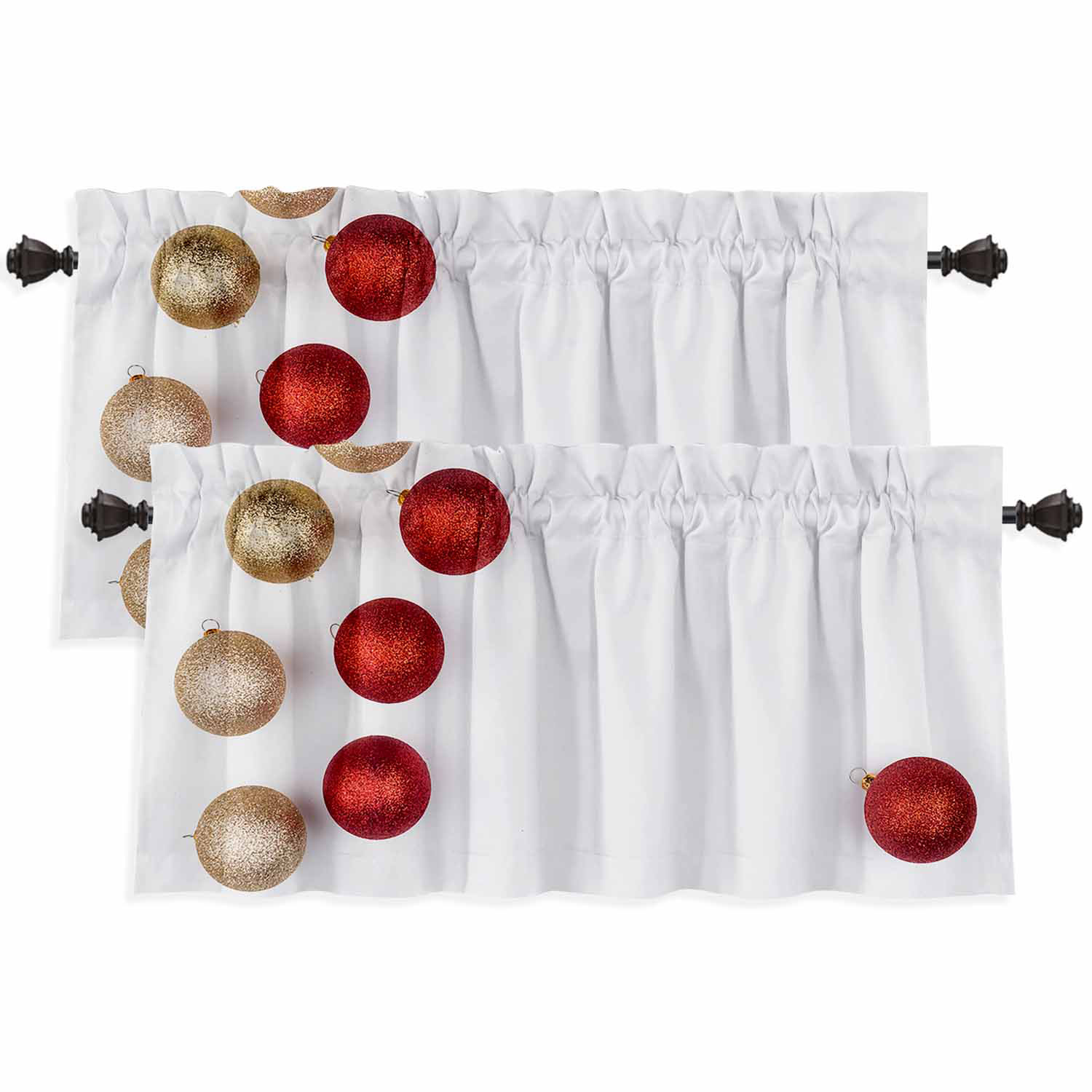 Latitude Run® Gold 52"W Christmas Balls White with Space Ball Window ...