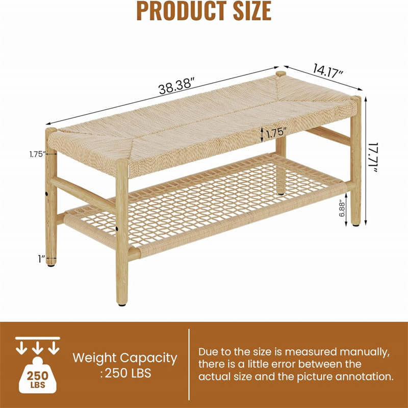 Hokku Designs Indoor Entryway Bench Mid-Century Long Bench | Wayfair