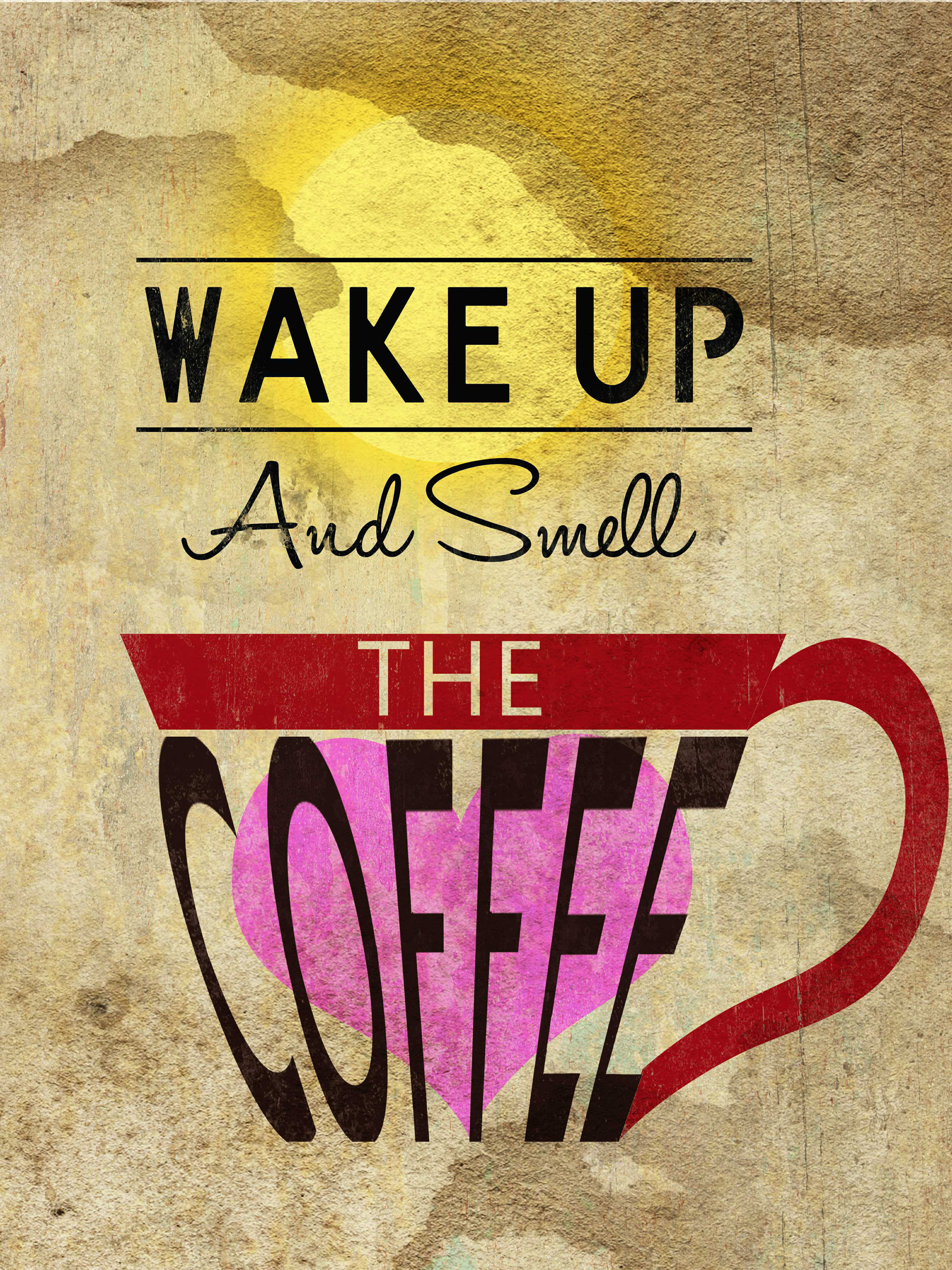 Winston Porter Wake up Coffee Cup - Wrapped Canvas Print | Wayfair