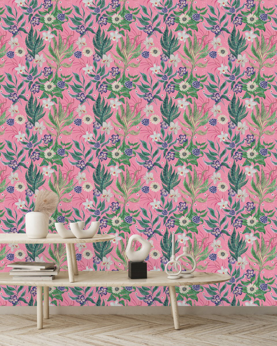 Red Barrel Studio Holly-Madison Peel & Stick Floral Wallpaper - Wayfair ...