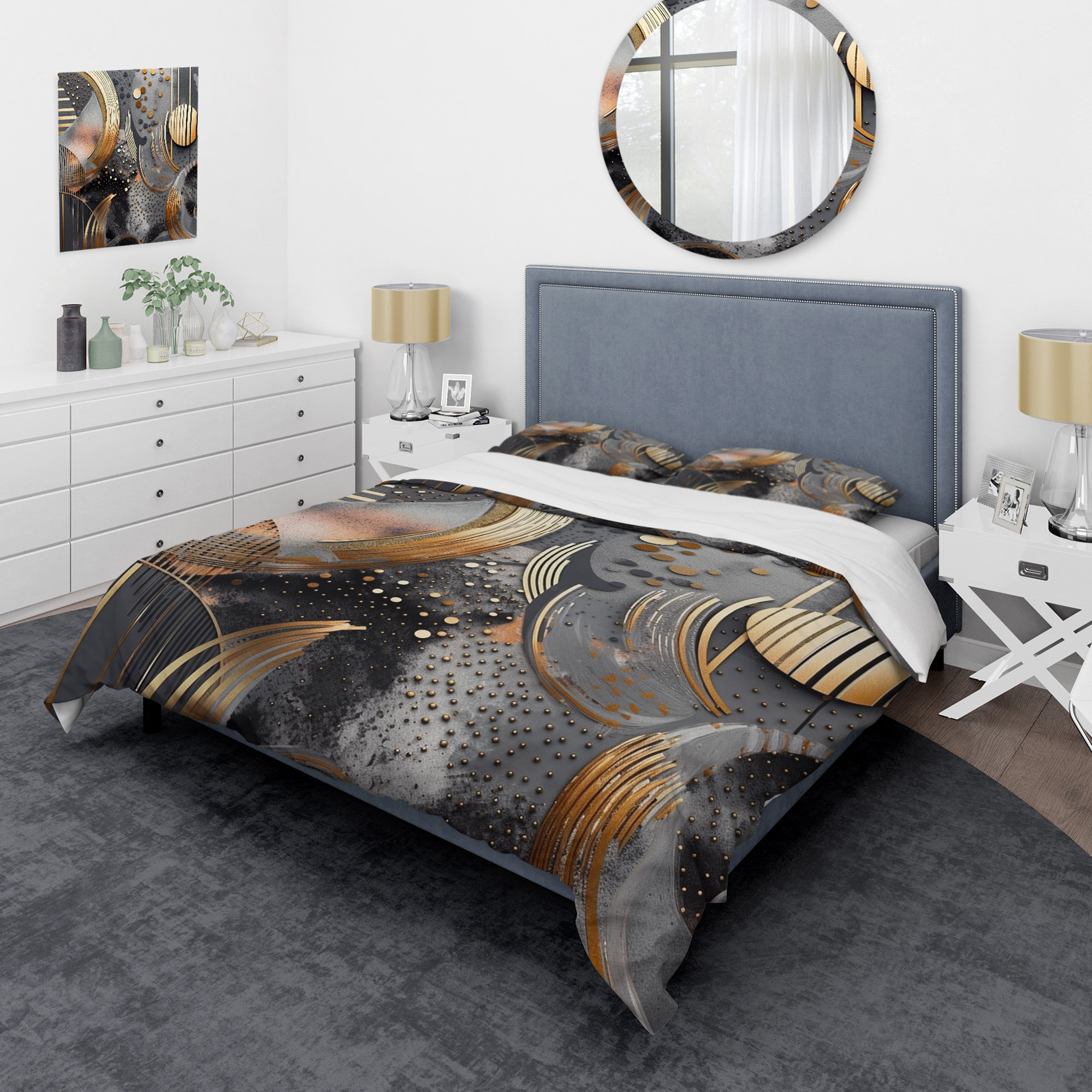 Design Art Soft Colors Marble Abstract III - Abstract Marble Duvet ...