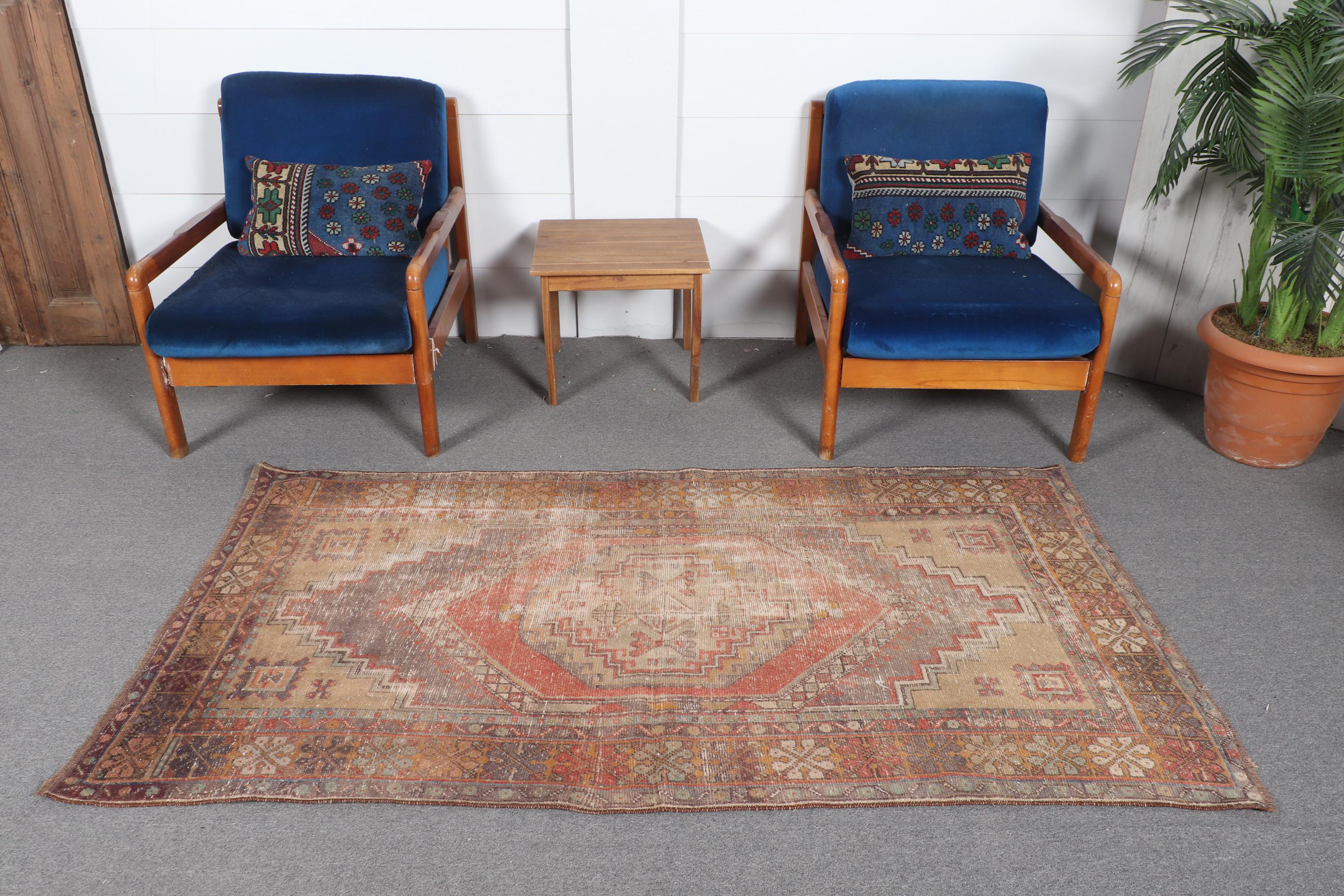 Bungalow Rose Authentic Turkish Red Rug - Vintage Antique Accent Rug ...