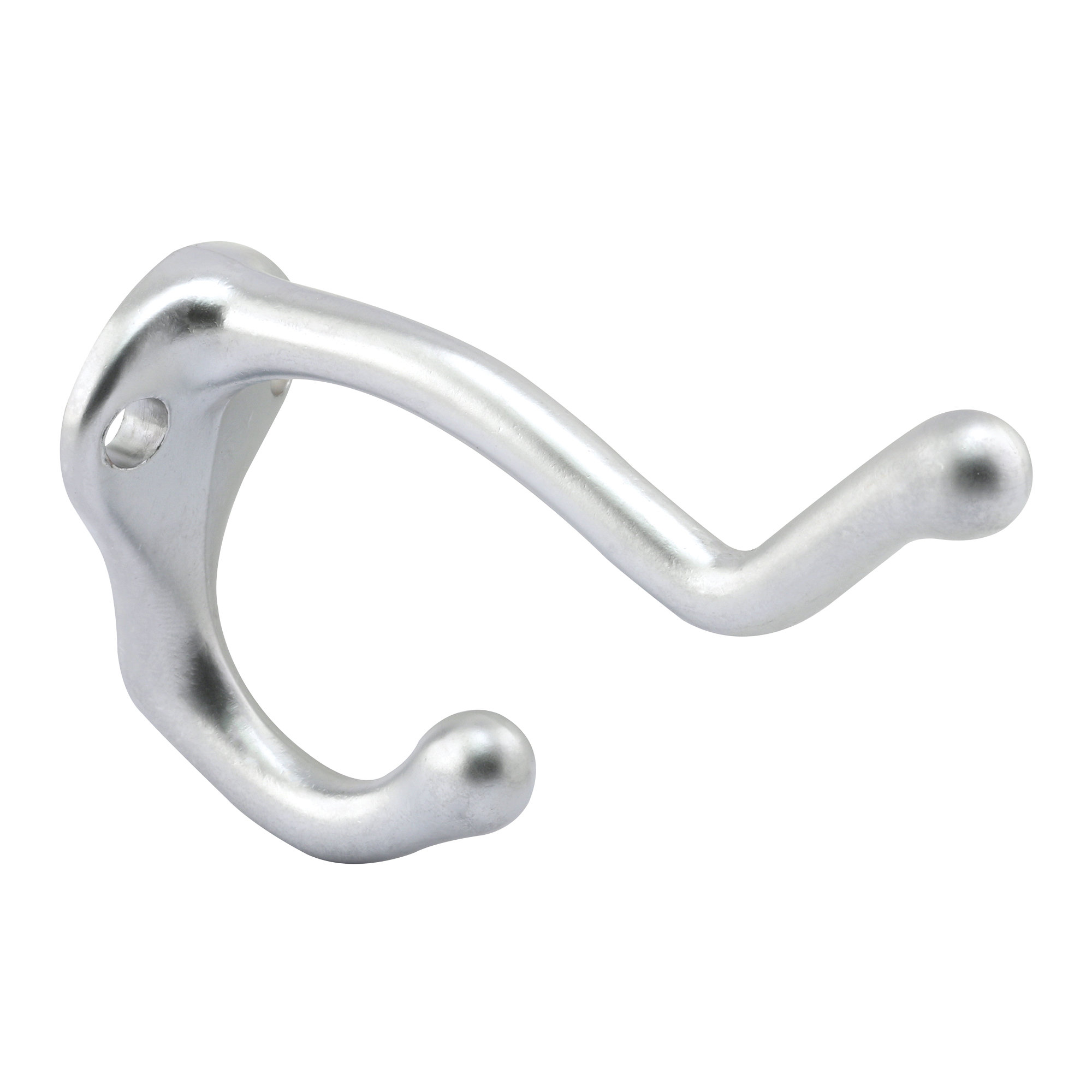 Prime-Line Coat Hook, 3 in Projection, Cast Zamak Construction, Satin ...