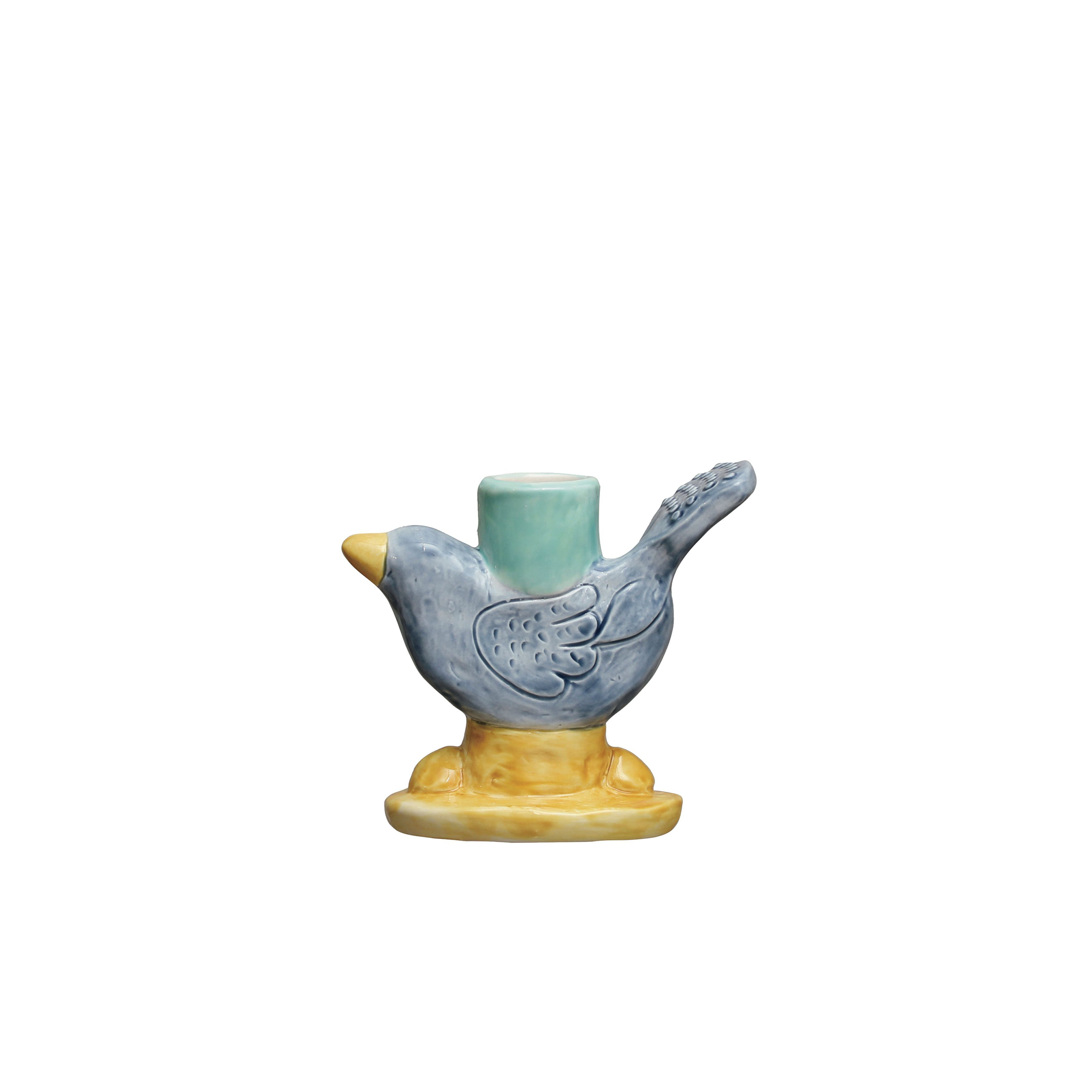Ophelia & Co. Stoneware Bird Shaped Taper Holder - Wayfair Canada