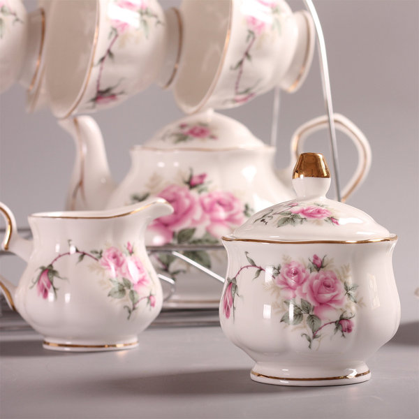 DNGJU 28oz. Floral Teapot Set | Wayfair