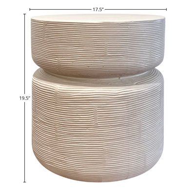 Joss & Main Alberry Stone/Concrete Side Table | Wayfair