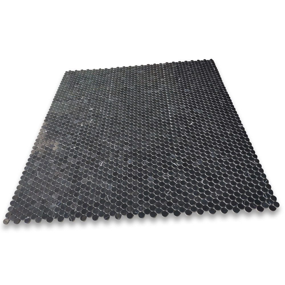 Marble Online 12" x 11" Marble Fish Scale Mosaic Wall & Floor Tile ...