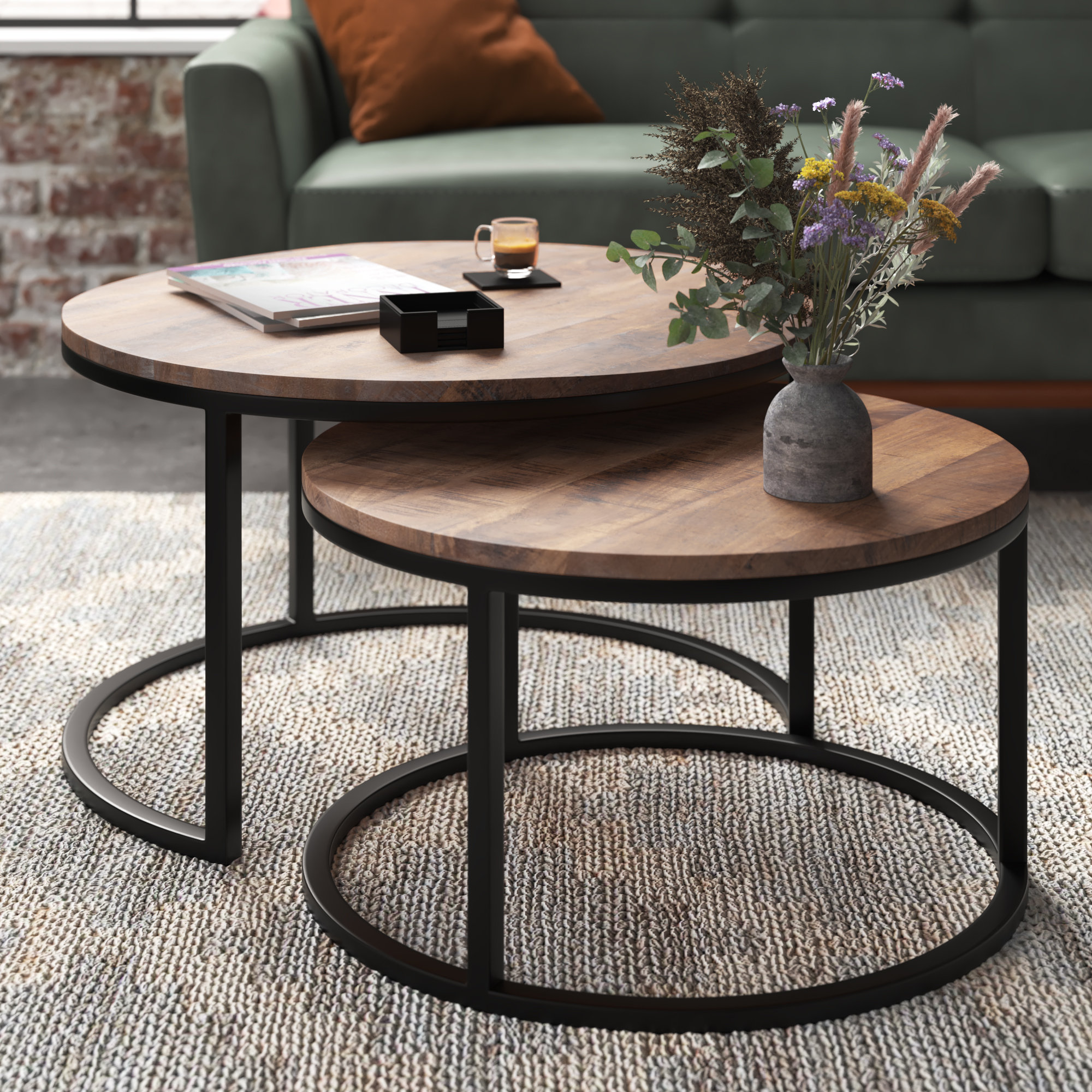 Steelside™ Jay 2 Piece Coffee Table Set & Reviews | Wayfair