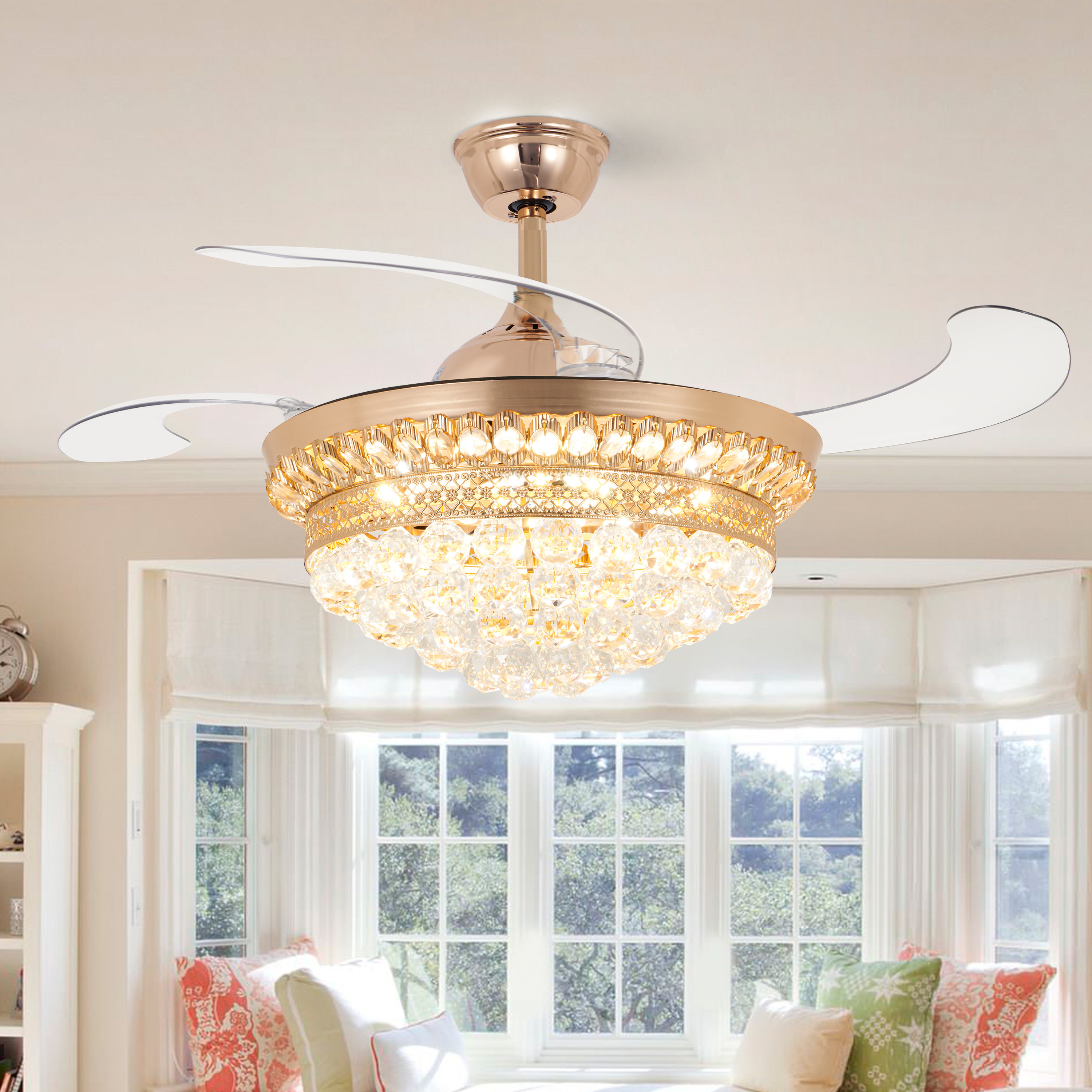 Rosdorf Park 42'' French 4 - Blade Ceiling Fan With Remote Control and ...