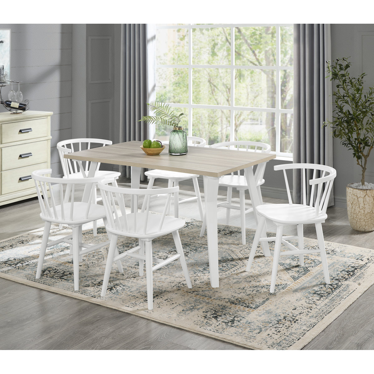 Gracie Oaks Rinco - Person Windsor Dining Set | Wayfair