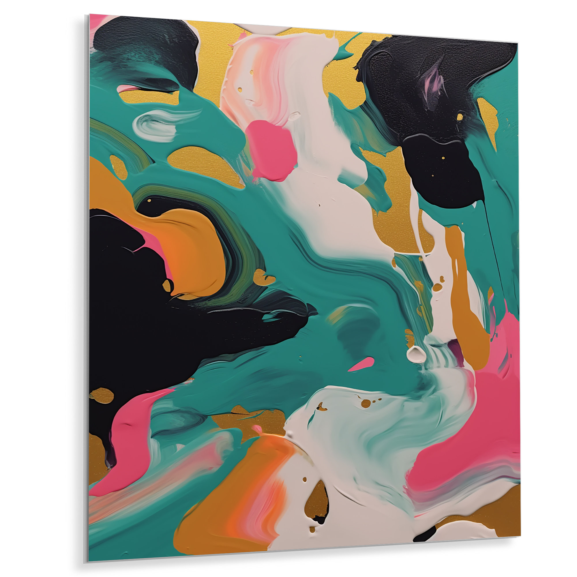 Red Barrel Studio Turquoise Pink Abstract Serenity II - Abstract Shapes ...
