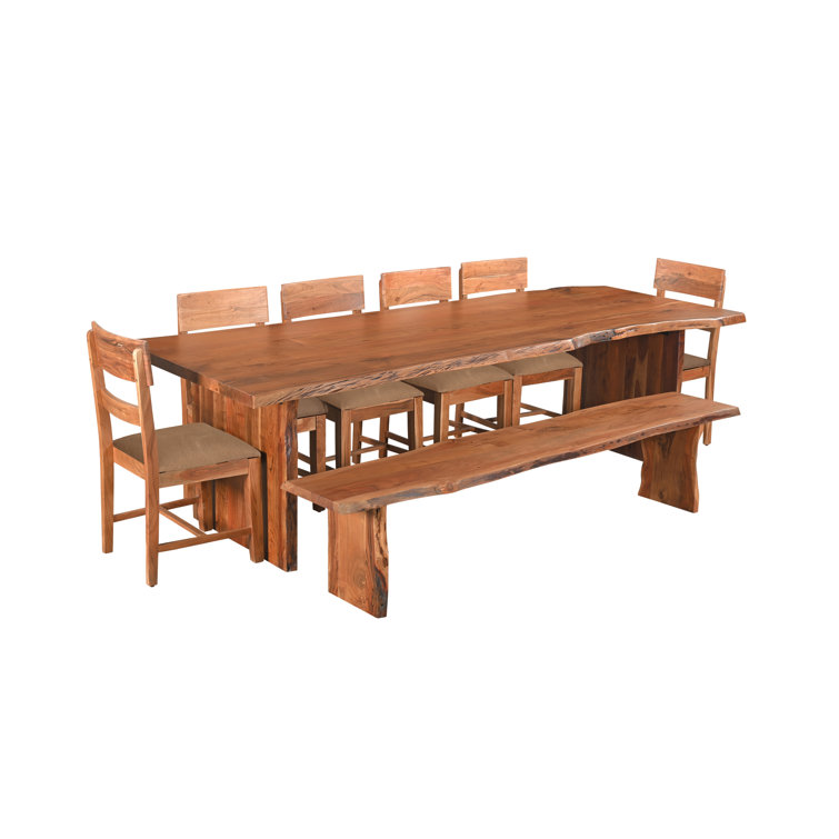 TaranDesigns Finneytown 8 - Piece Solid Wood Double Pedestal Dining Set ...