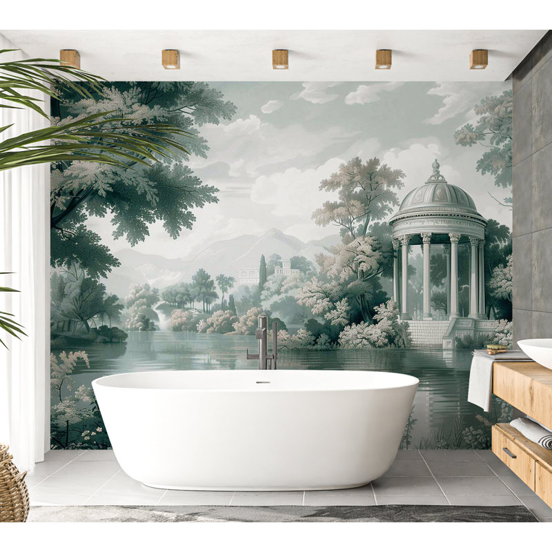 Lark Manor™ Peel & Stick Landscape Wall Mural - Dreamscape At The Lake ...