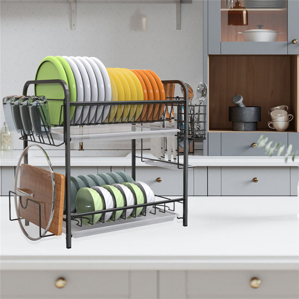 Alex Smart Home 2 Tier Metal Dish Rack & Reviews | Wayfair