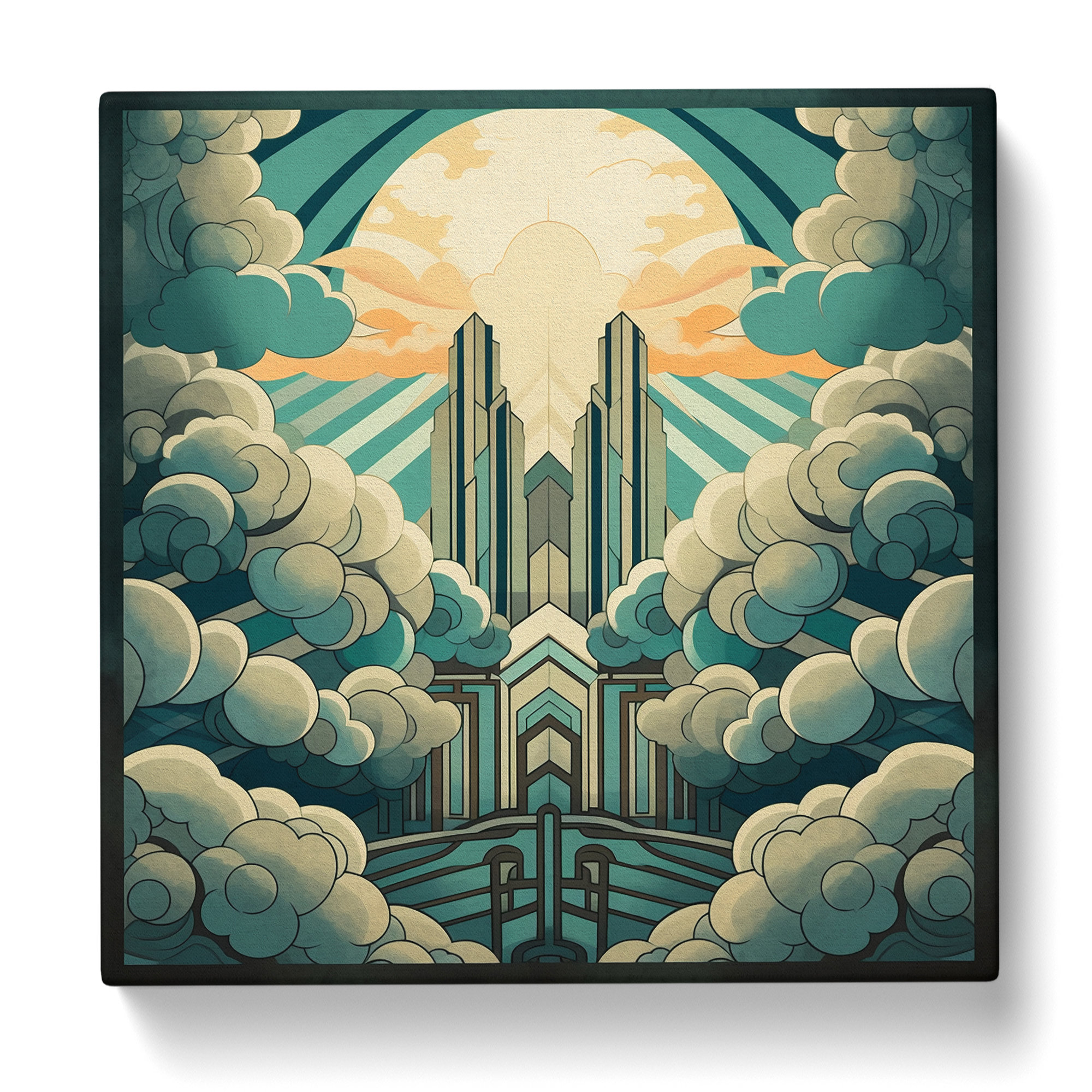 Marlow Home Co. Cloudy Sky Art Deco No.2 | Wayfair.co.uk
