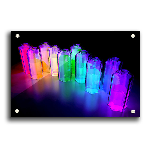 East Urban Home Vibrant Rainbow Tubes - No Frame Photograph | Wayfair.co.uk