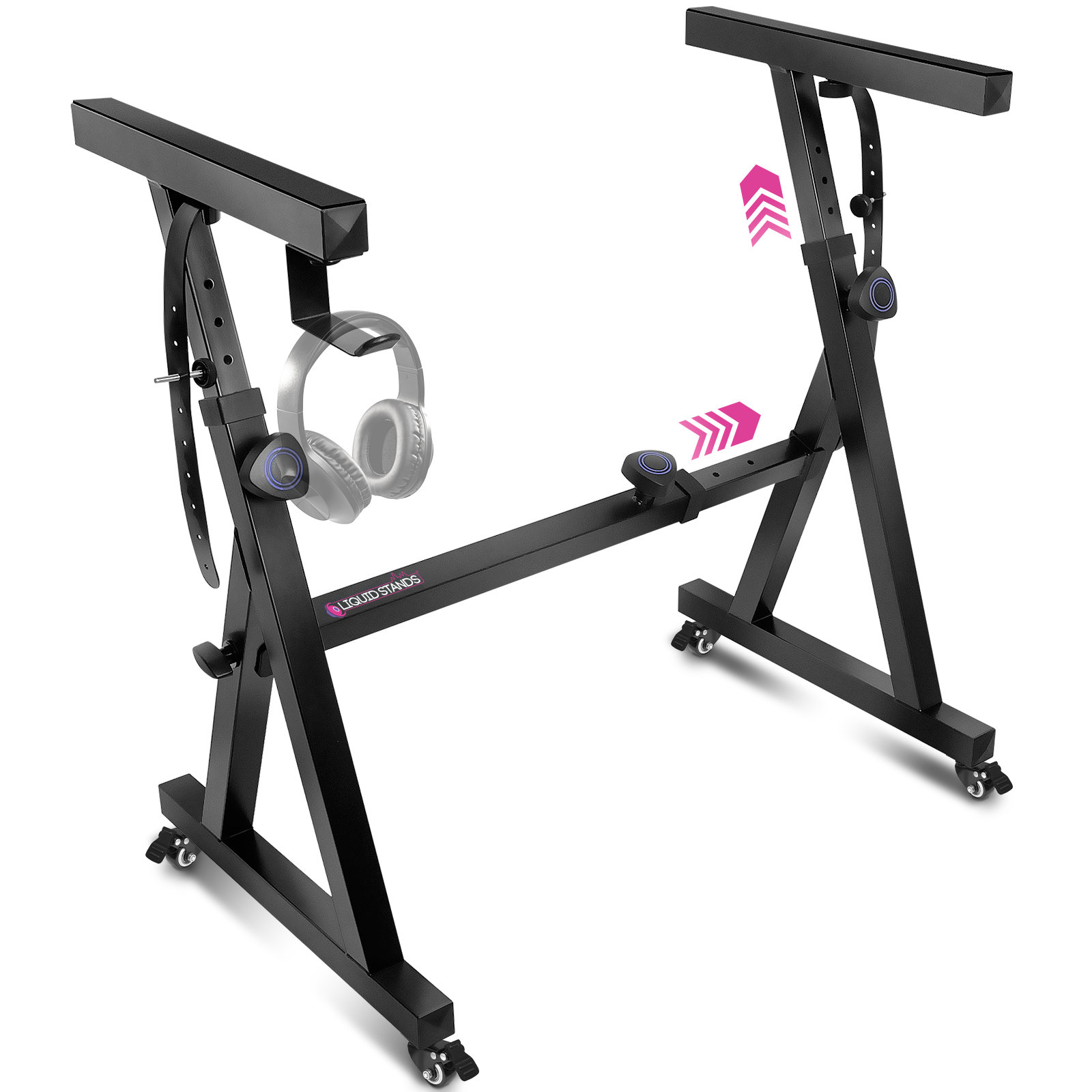 Liquid Stands Liquid Stands Keyboard Stand w/ Wheels - Black Z Style ...