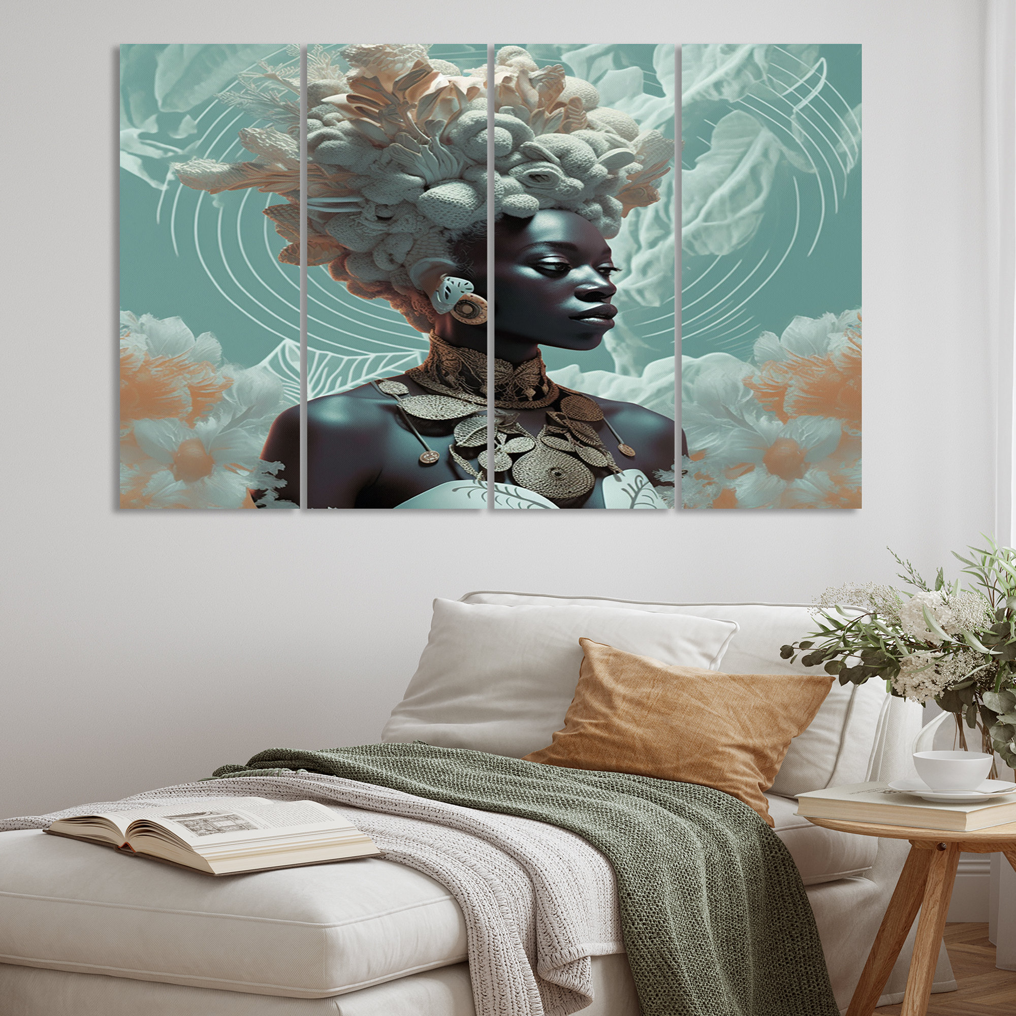 Mercer41 Orisha Osunmare African Gracious Goddess On Canvas 4 Pieces ...