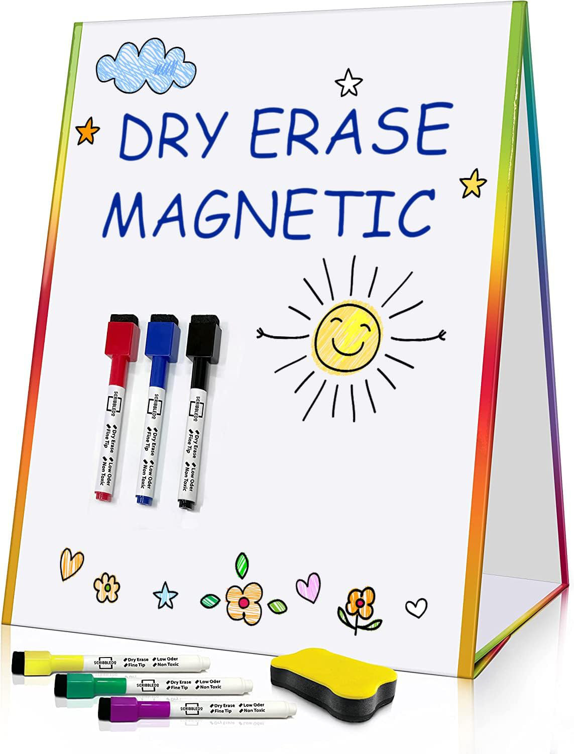 Scribbledo Table Top White Board Magnetic Easel For Kids Dry Erase ...