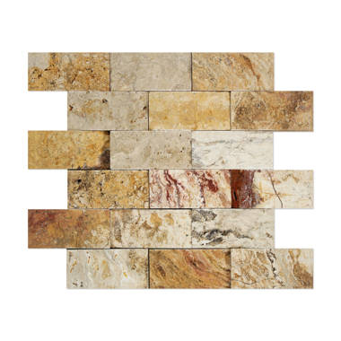 Stone & Tile Shoppe, Inc. Travertine Brick Joint Mosaic Wall & Floor ...
