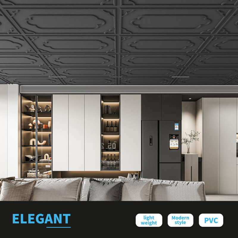 Art3d 48'' L x 24'' W Matte PVC Drop-In Ceiling Tile | Wayfair