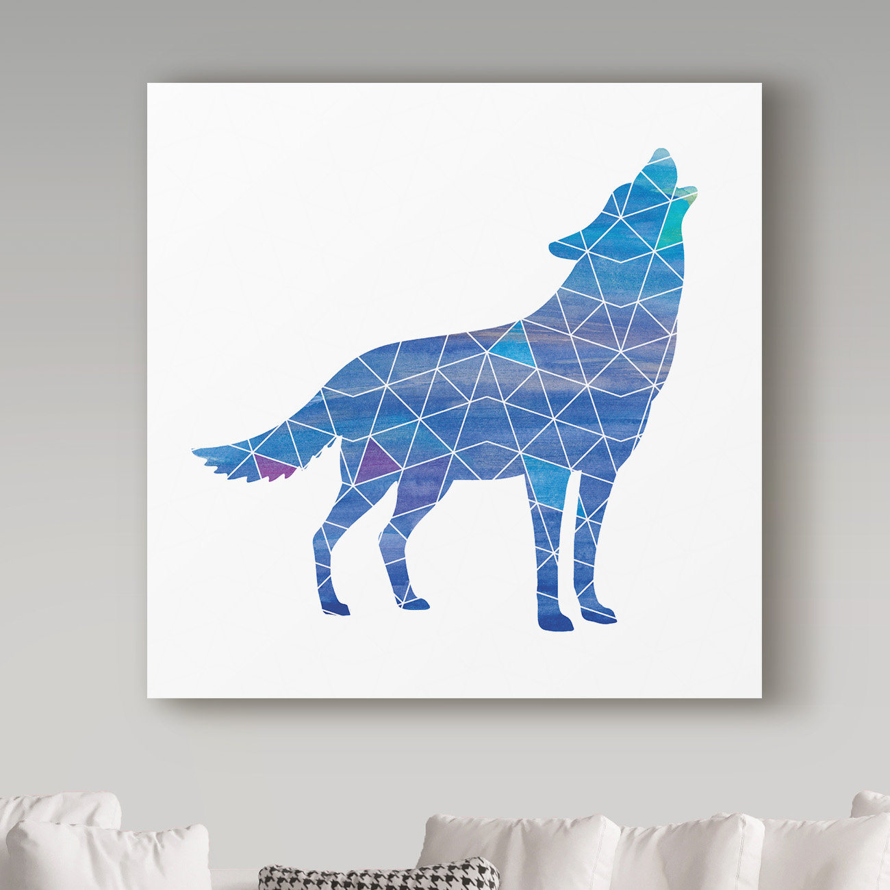 Trademark Fine Art 'Wolf' Graphic Art Print on Wrapped Canvas | Wayfair