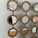 Wade Logan® Metal Geometric Room Wall Mirror with Grid Pattern ...