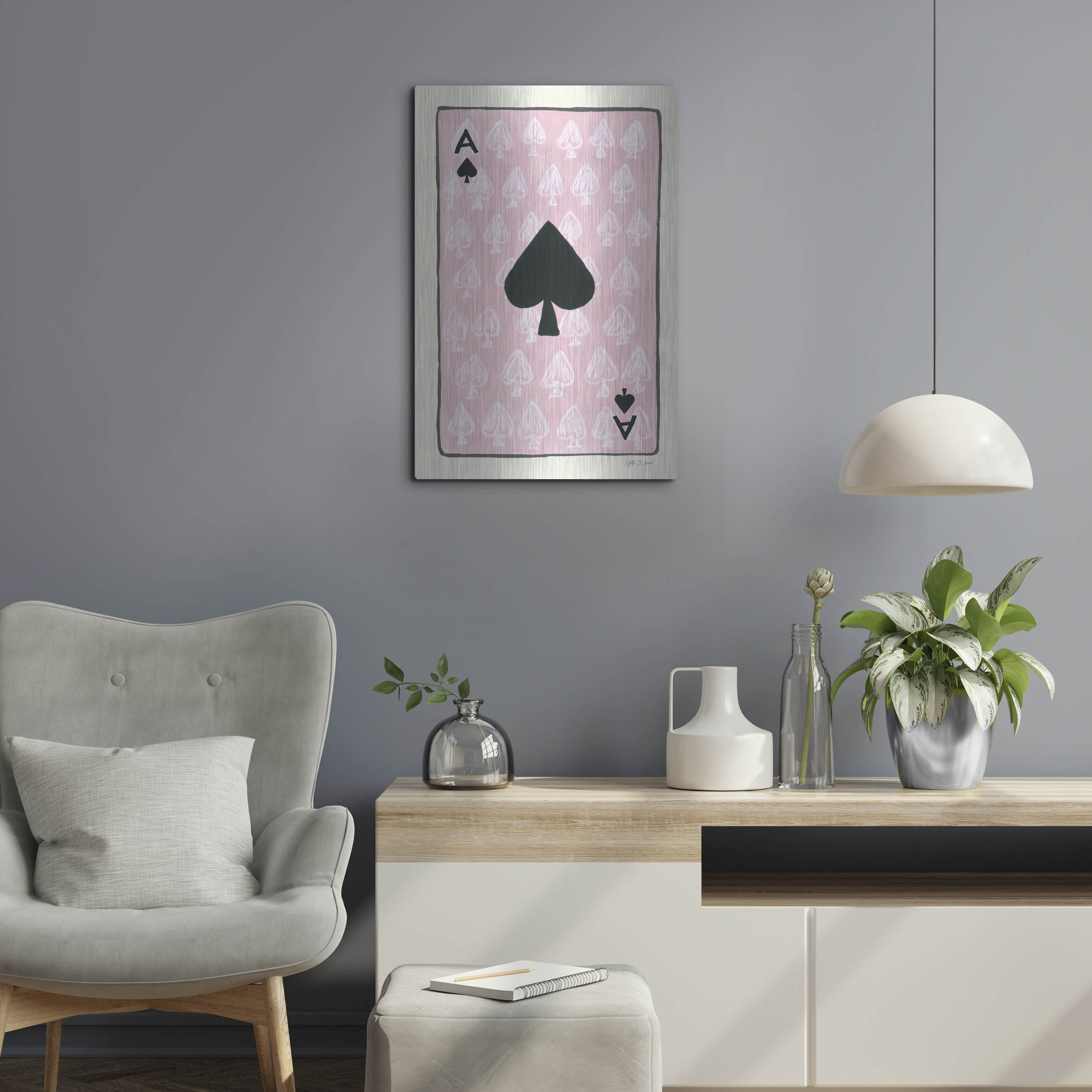 Trent Austin Design® 'Ace Of Spades' by Yvette St. Amant Metal Wall Art ...