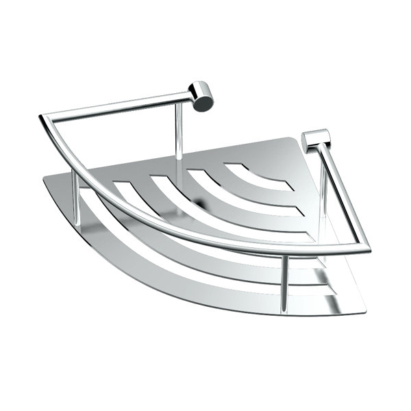 Gatco Elegant Stainless Steel Corner Shower Baskets | Wall Mount Shower ...