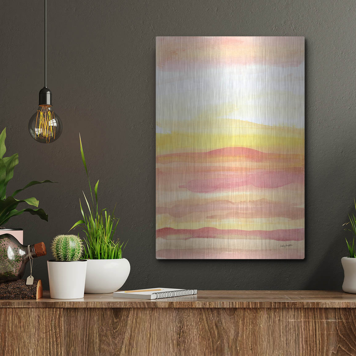 Wrought Studio™ 'Pink Sunrise 1' by Haley Knighten Wall Art | Wayfair